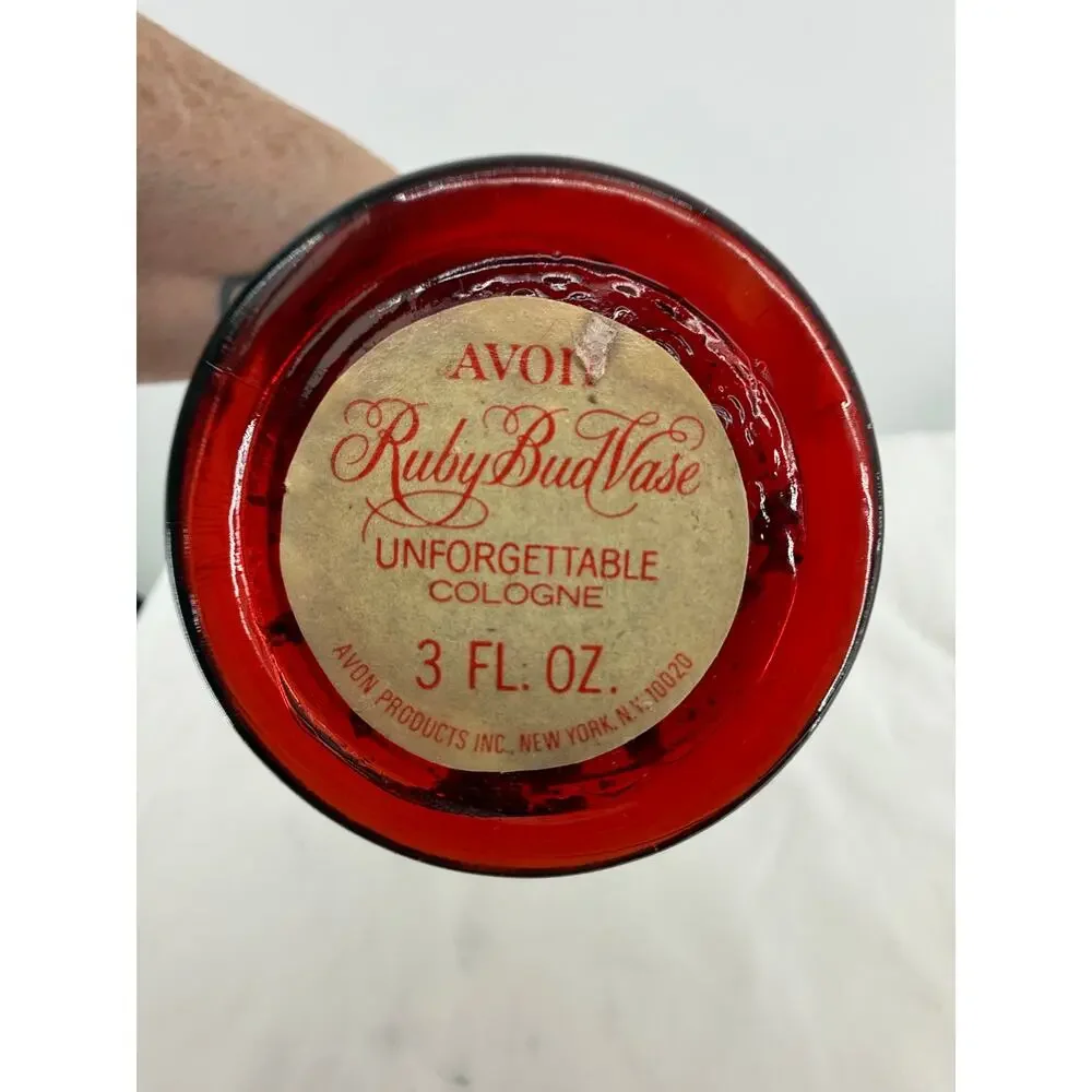 Avon | Accents | Vintage Avon Ruby Red Glass Bud Vase Unforgettable ...